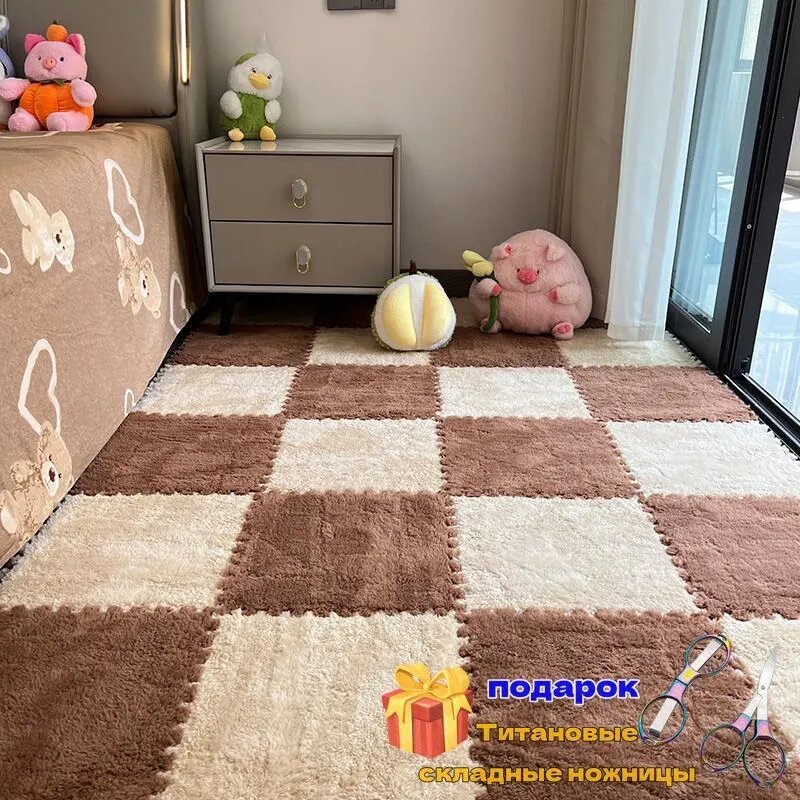 Игровой спортивный коврик-X 30x30 см, 10 элементов, текстиль, унисекс, для детей, Китай