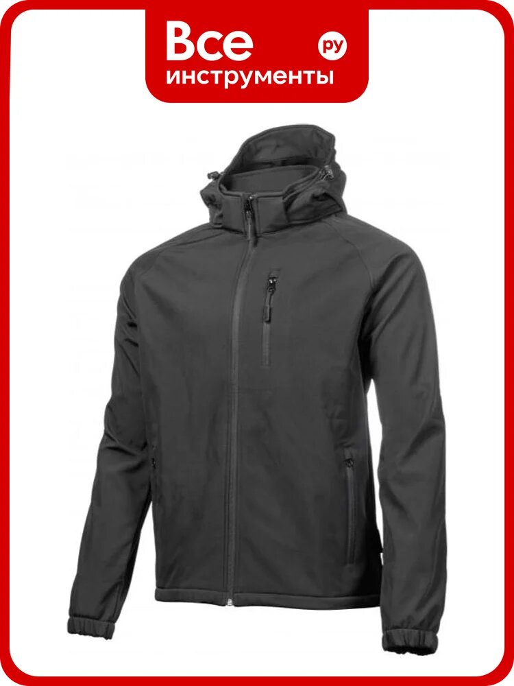Куртка HOEGERT TECHNIK DITTER SOFTSHELL с капюшоном черная M (50) HT5K260-1-M