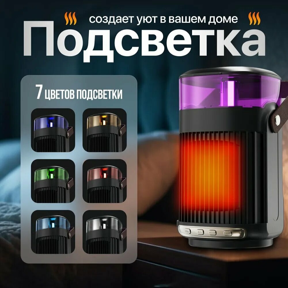 Обогреватель, с увлажнителем, пульт ДУ, 2 кВт, 220 В, напольный — фото 1