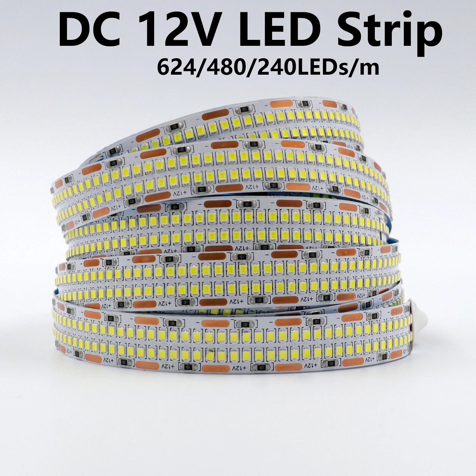 Светодиодная лента XUNATA 5м, Natural White, IP21, 480leds