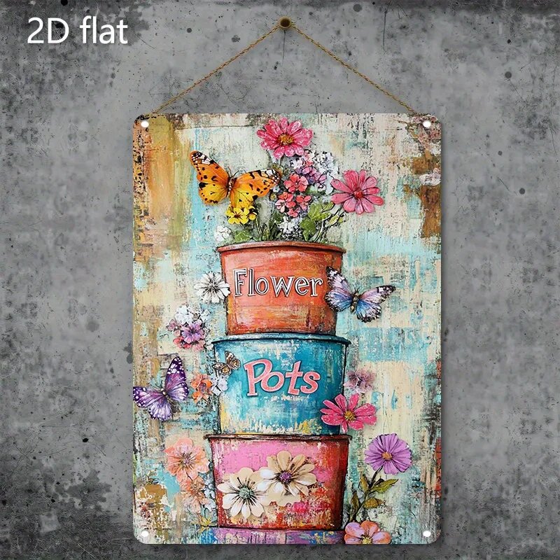 Металлическая табличка CIFBUY 8x12 дюймов с цветочным узором