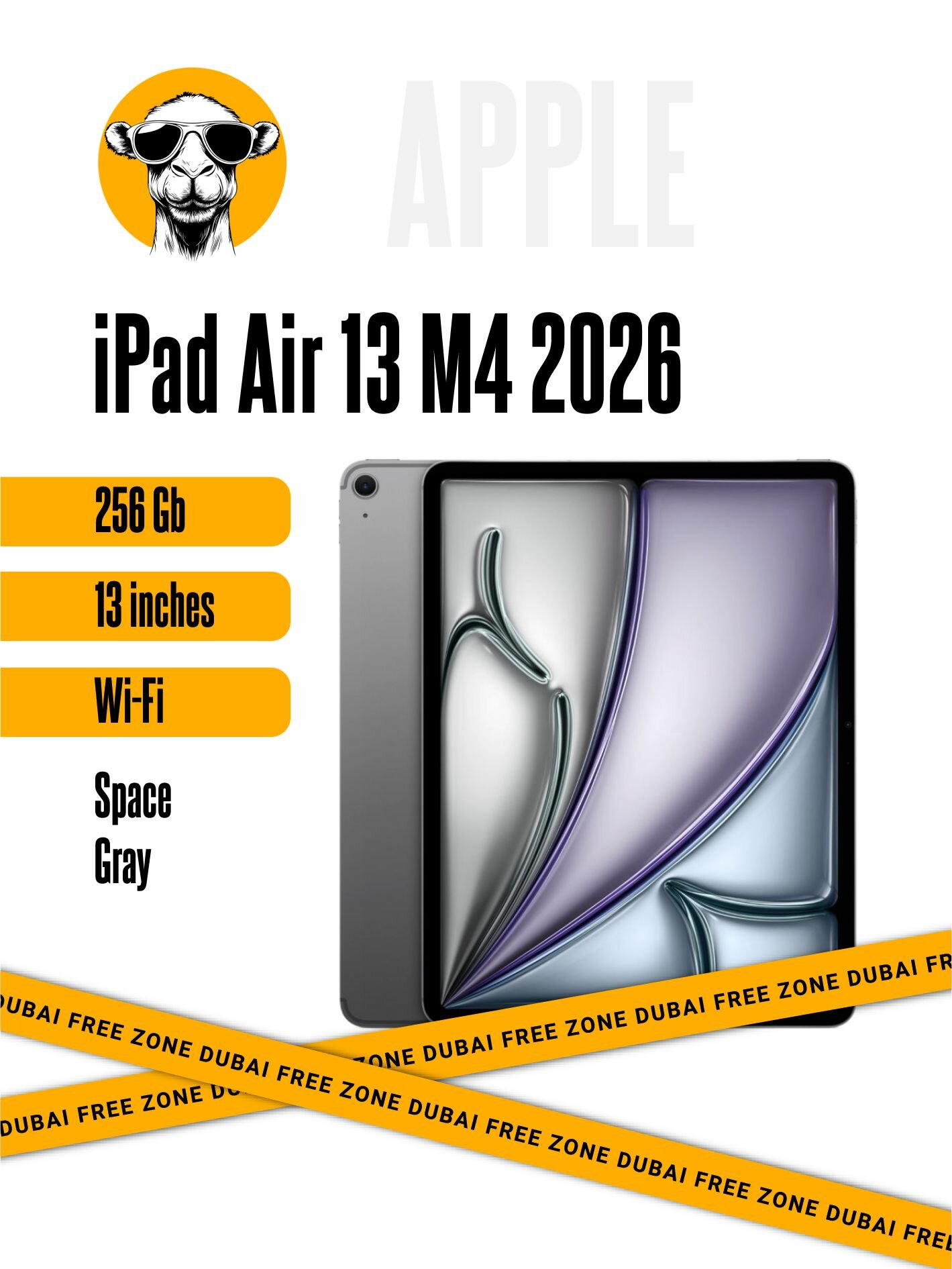 Планшет Apple iPad Air 13 M4 2026 12/256Gb Wi-Fi Space Gray.