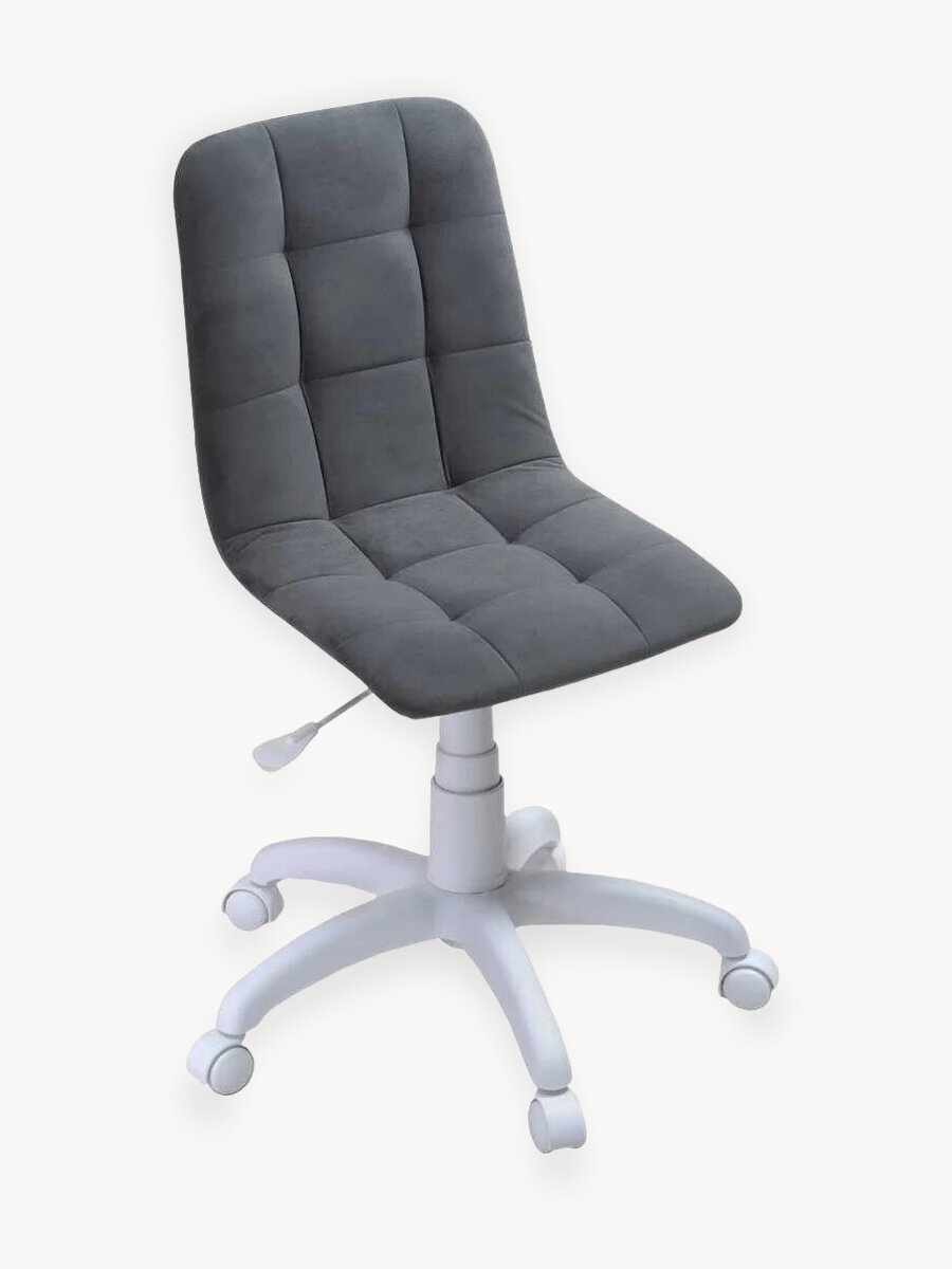 Кресло Фабрикант Анри G пластик WH, ткань, Velur, v 32 (темно-серый), г/п 140, пиастра WH, PL 600