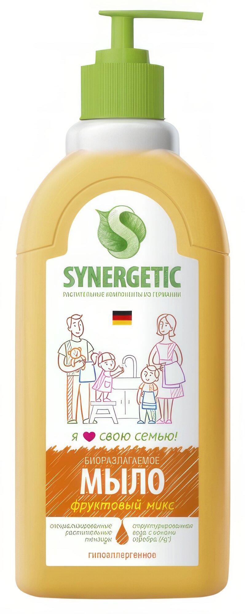Мыло жидкое SYNERGETIC Фруктовый микс 500мл