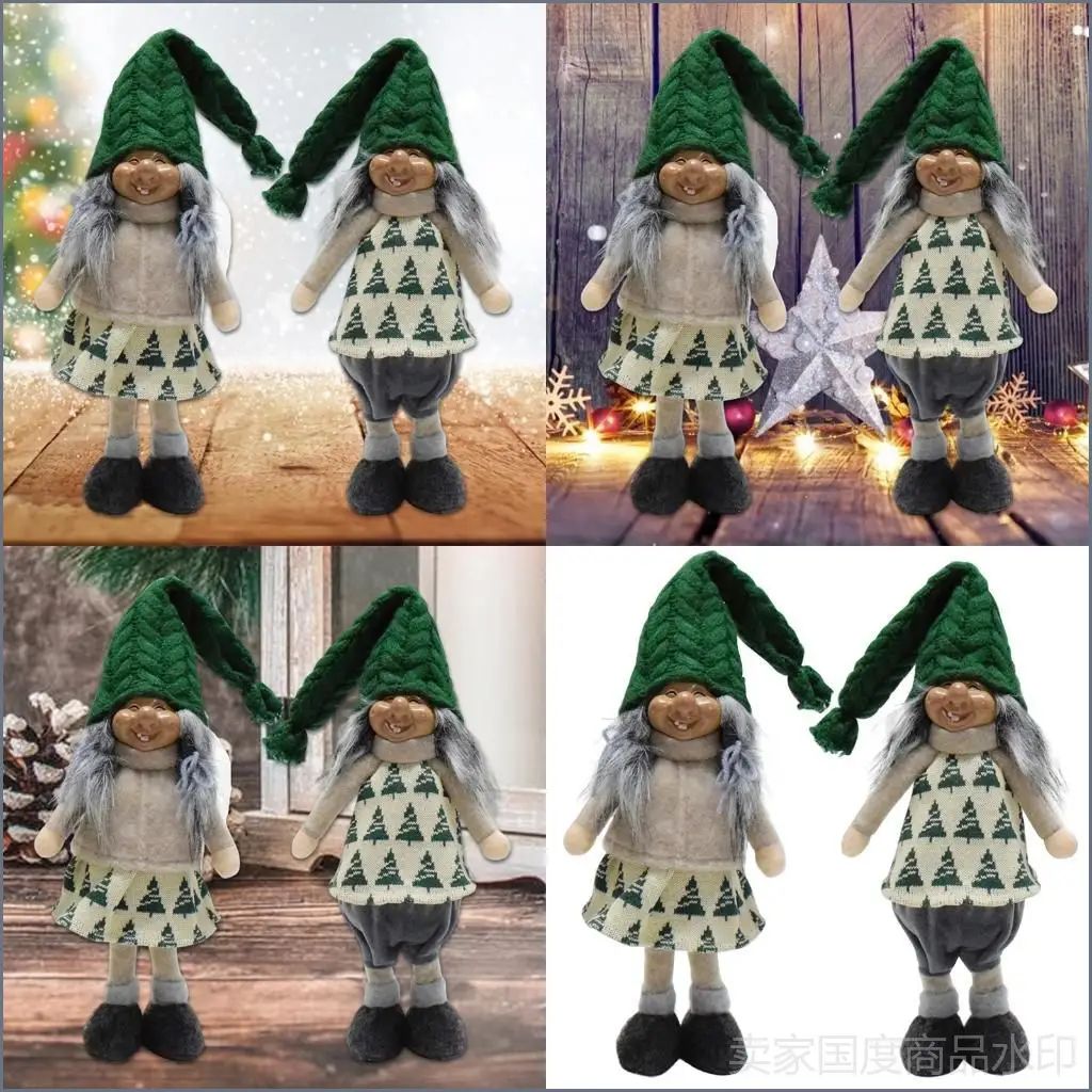Фигурка пожилых гномов для украшения стола на праздники, - Женская модель