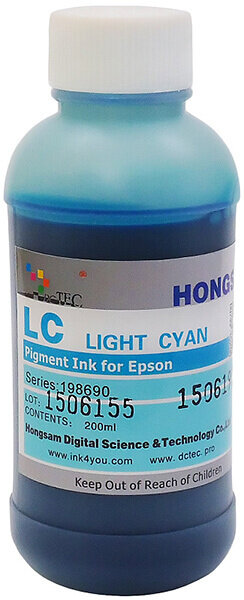 Чернила DCTec пигментные Epson Pro7900 Light Cyan (светло-голубой) 200 мл