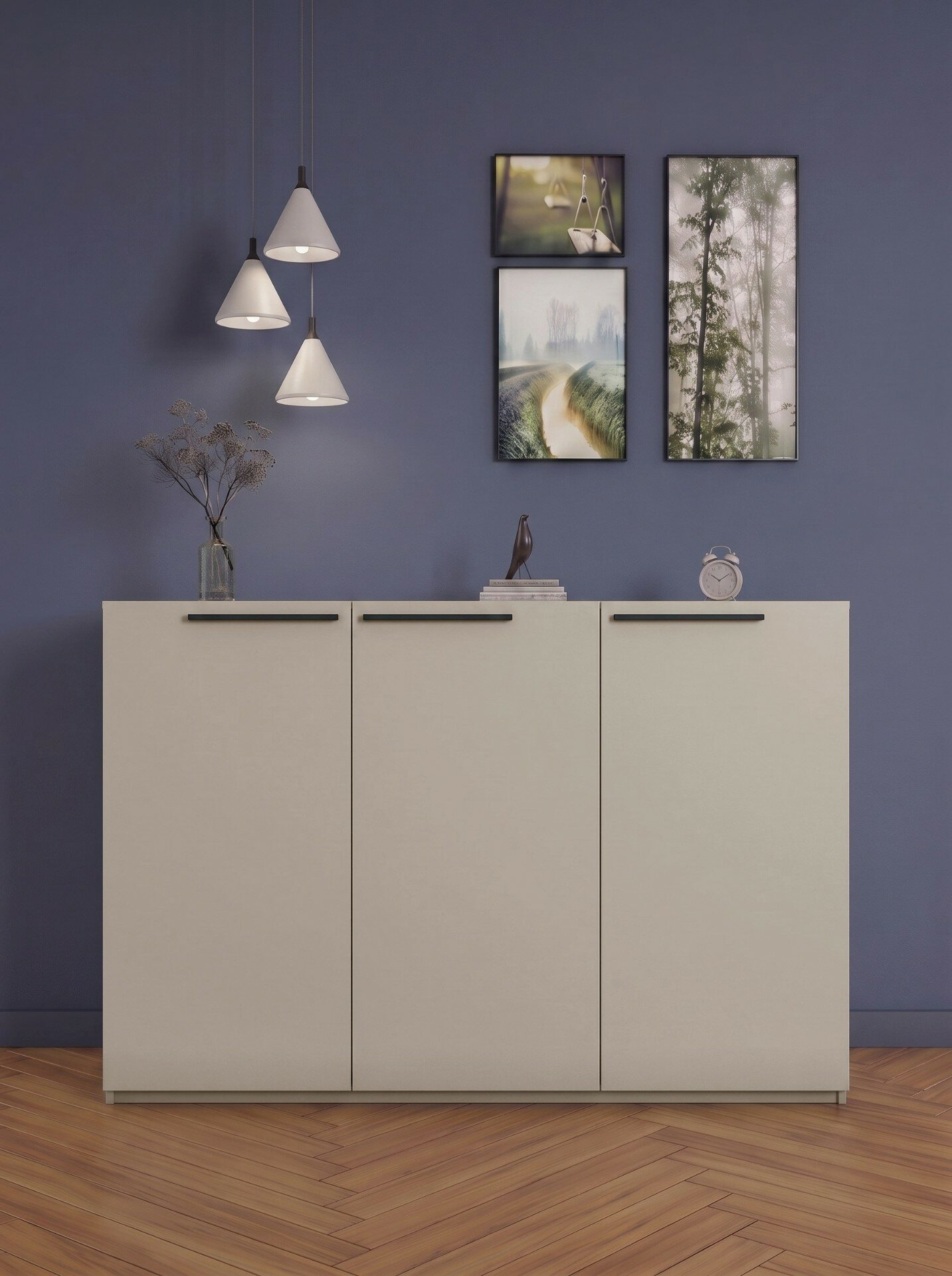 Тумба Лорена Пакс-2 Кашемир 5981 BS FM 165x44x90 см, бежевый Дом мебели для вас