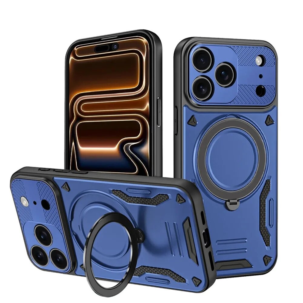 Противоударный чехол-броня для iPhone 17 16 15 14 13 12 iPhone 12 Pro, Темно-синий, Синий, Navy Blue