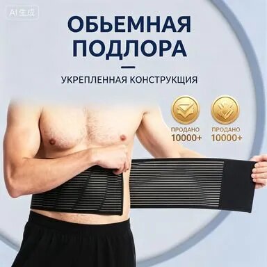Взрослый премиум бандаж для пупочной грыжи-