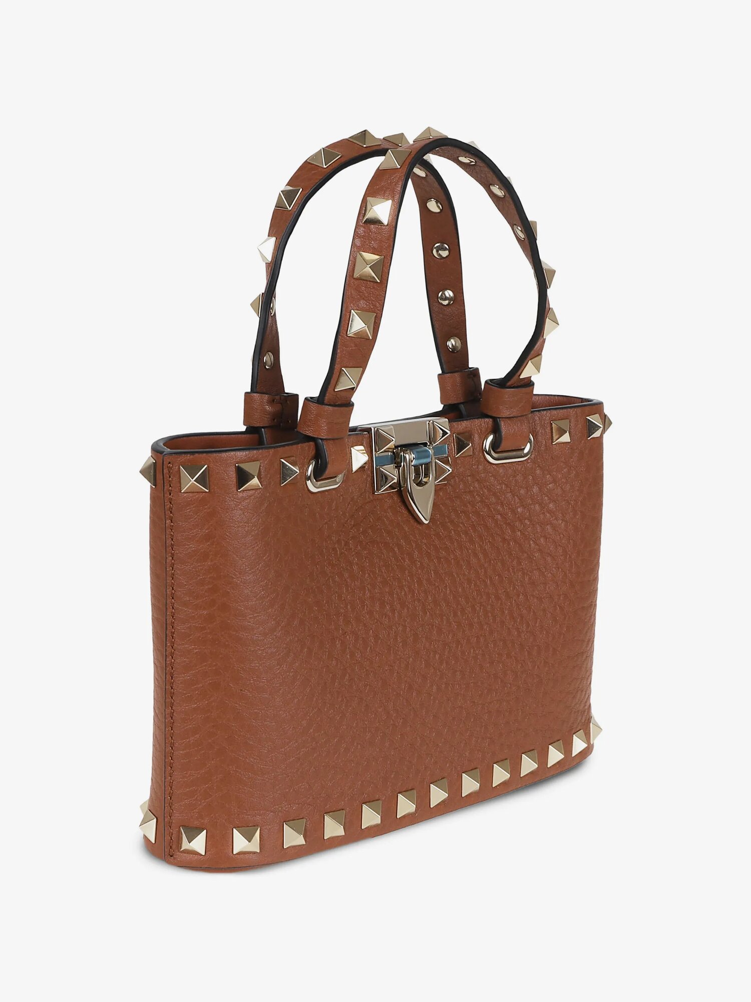 Сумка Valentino Mini Rockstud, коричневый — фото 1