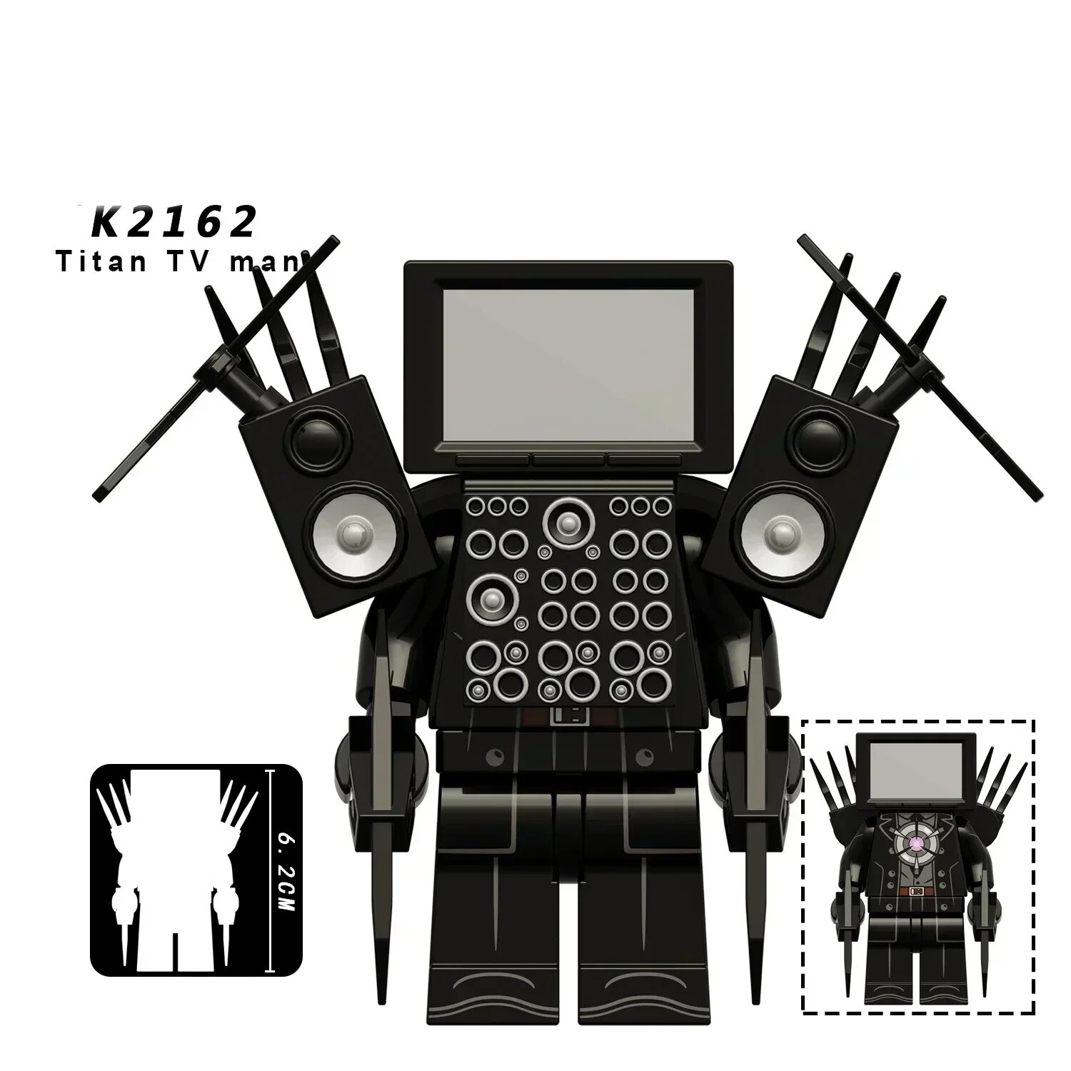 Минифигурка K2162 Titan TV man, черный