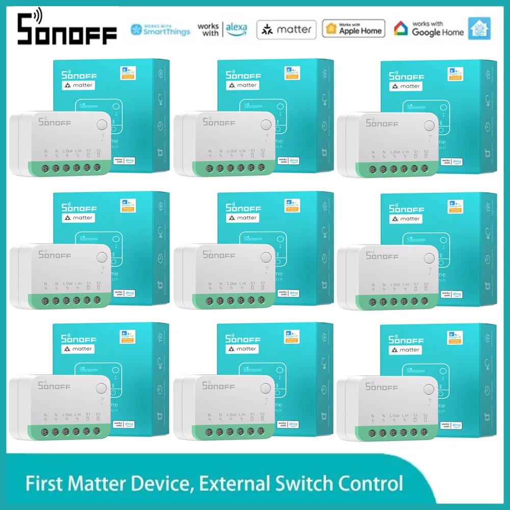SONOFF MINIR4M Wi-Fi умная розетка, 10 шт. — фото 1