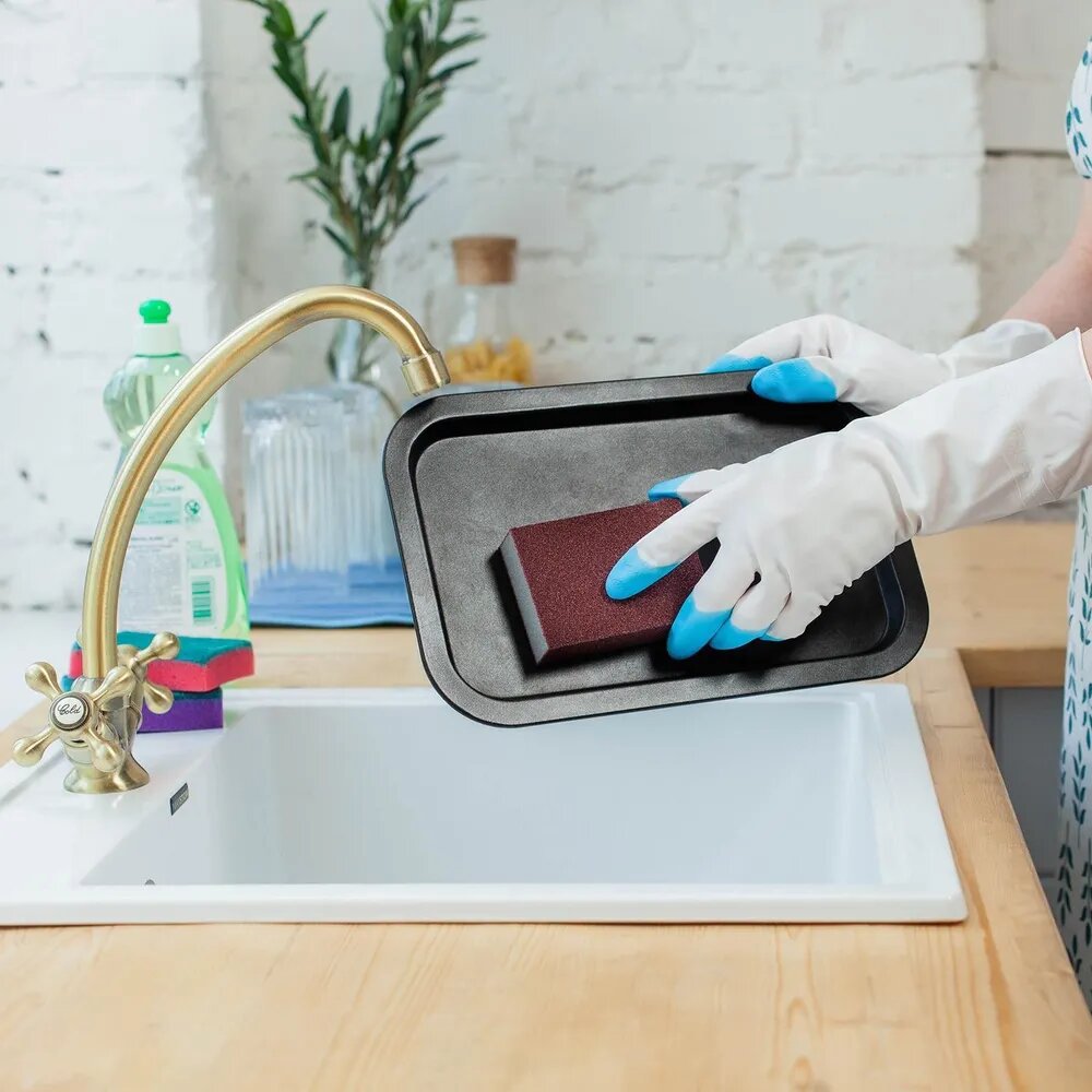 Губка для посуды Чудо-губка , чистящая, 10 7 2.5 см, 5 шт