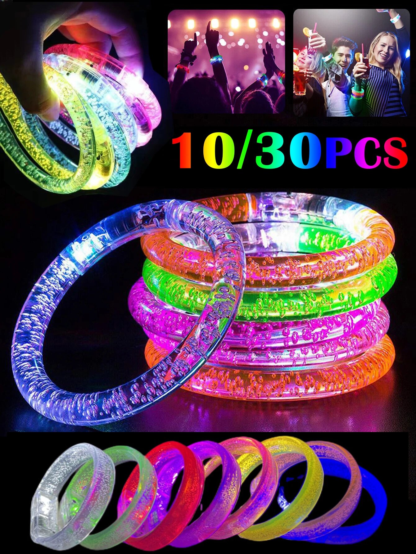 LED-браслеты для вечеринок, цвет 40pcs