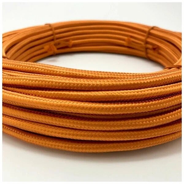 Винтажный провод распайки, оранжевая тканевая изоляция, PARTSLAND, 100 см