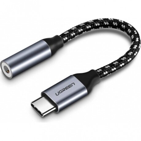 Адаптер UGREEN AV142 (30632) Type C Male To 3.5mm Audio Adapter серый