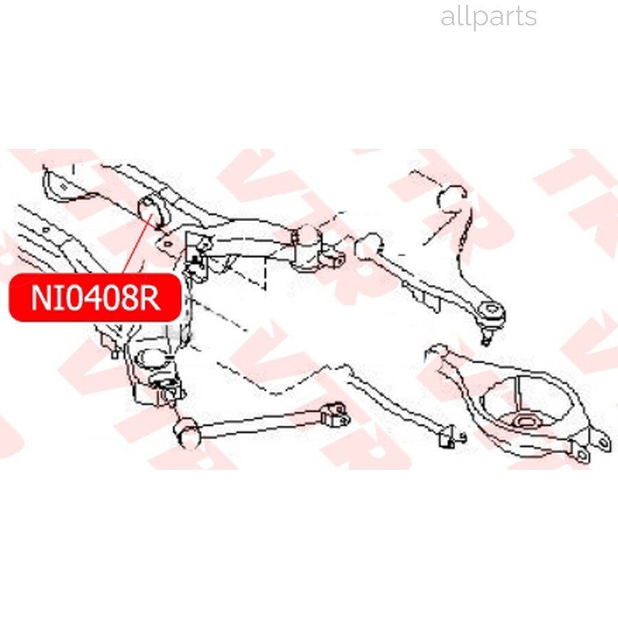 VTR NI0408R сайлентблок балки задней подвески