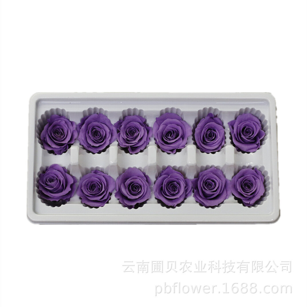 Цветок FLOWER "Бессмертная Роза", лавандово-фиолетовый, в штучной упаковке, 10-12 штук