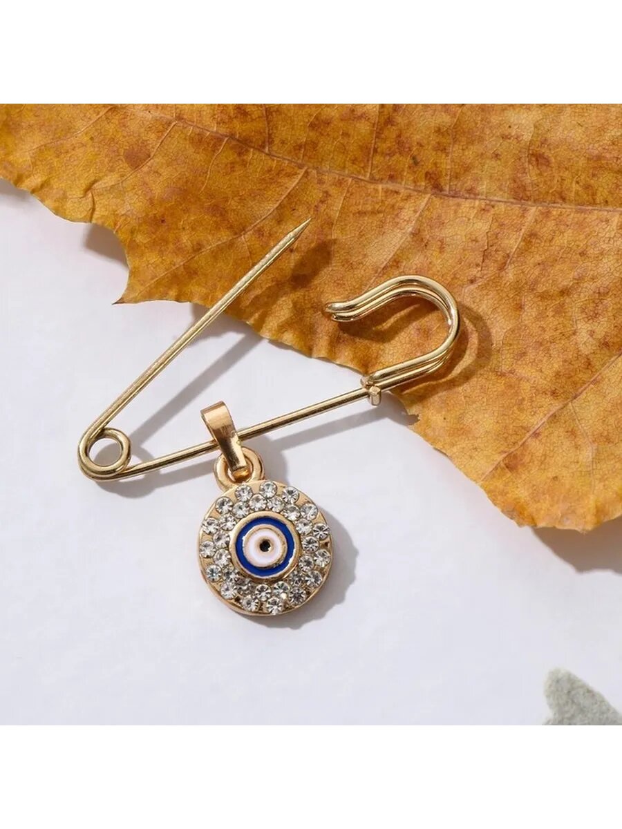 Брошь, эмаль, стразы