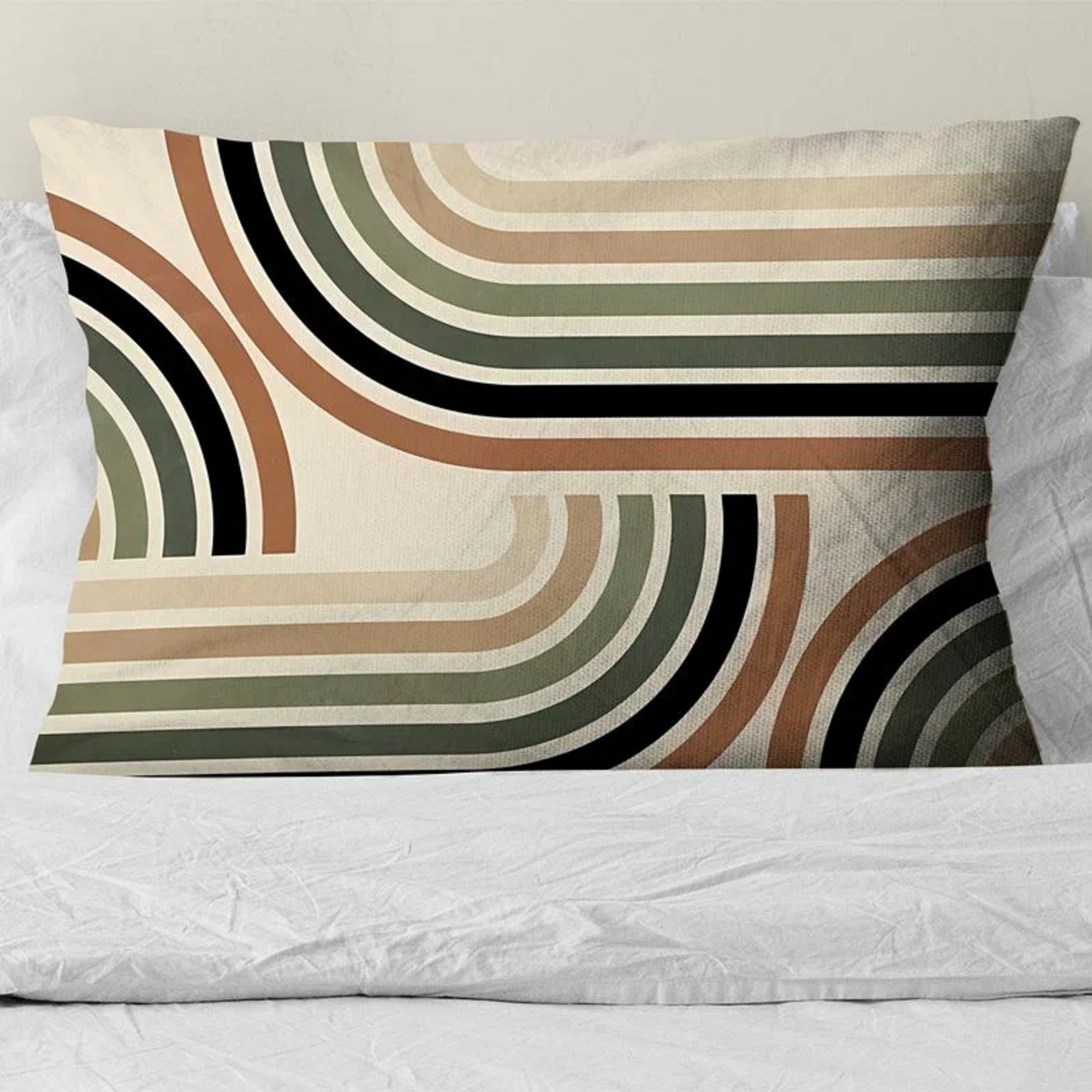 Чехол для подушки Радуга Геометрия 30х50 велюр