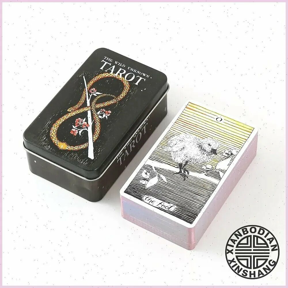 Карты Таро Дикое Неизвестное с железной коробкой / The Wild Unknown Tarot 10*6см.
