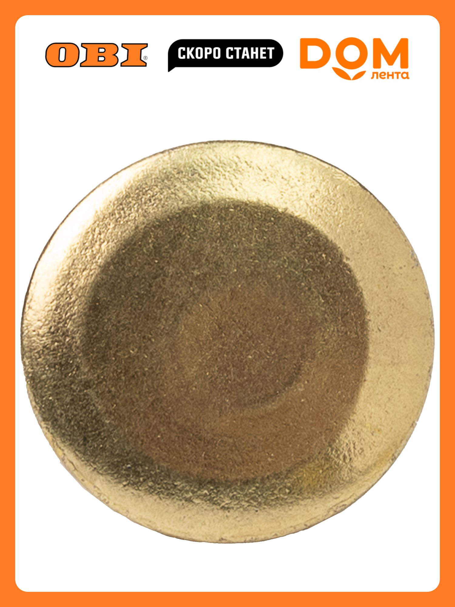 Гвоздь мебельный 14F, шляпка D14мм, L15мм, золото европартнер 20 шт