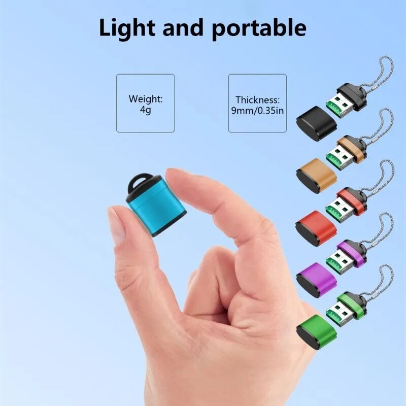 Читатель карт Micro SD - зеленый — фото 1