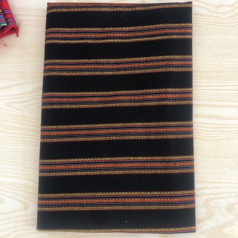 Ткань хлопковая льняная этническая, коричневая, 50x75cm, Color: 45