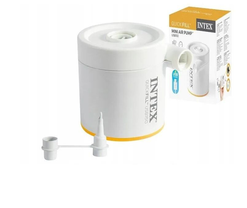 66616 Intex Насос электрический, USB 5В, 2 насадки в комплекте 150 л/мин.