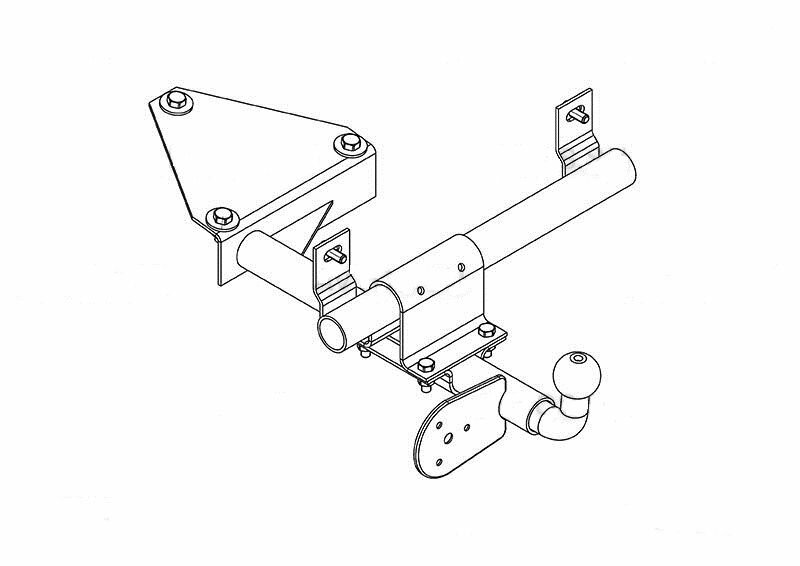 Фаркоп для Datsun mi-DO хетчбек 5 дверей 2014-2020, Lada Granta хетчбек 2018- Тип шара: H (несъемный сварной). Нагрузки: 750/50 кг, DO 02