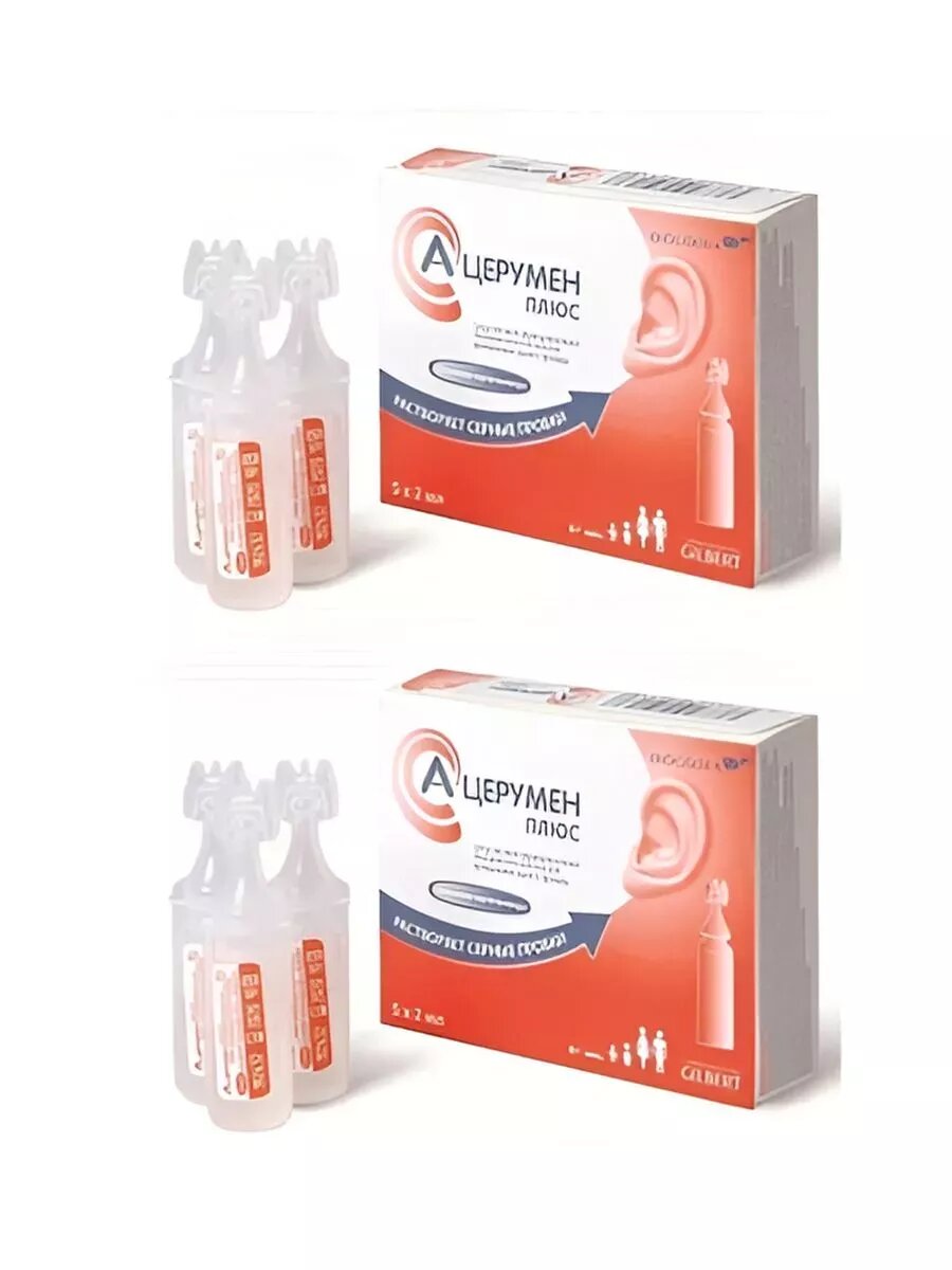 А-церумен плюс ср-во для промыв ушного прохода 2 шт
