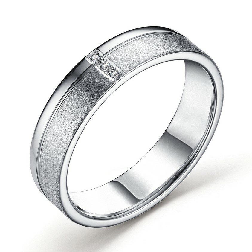 Кольцо, серебро, 925 проба, бриллиант