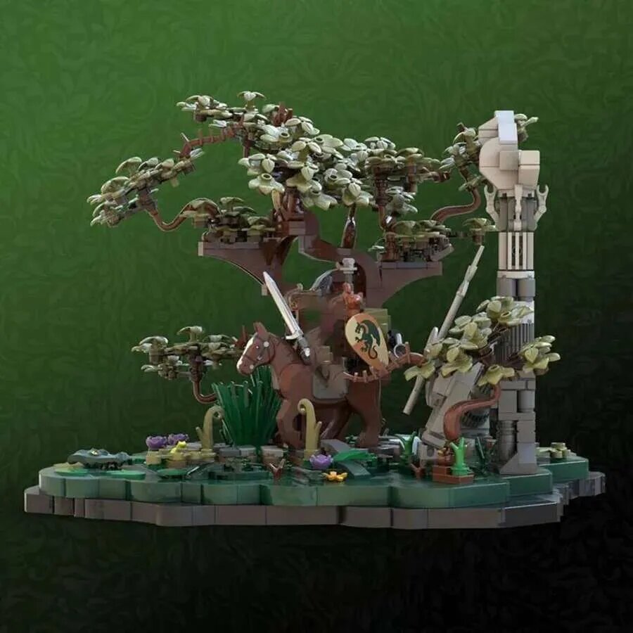 MOC Киночки и кошки в болоте конструктор из пластика, пластиковый, блочный, для детей