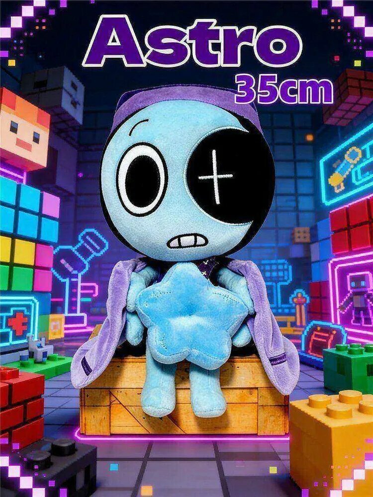 Мягкая игрушка Roblox Мир Денди / Astro Dandy's World 35см Голубой