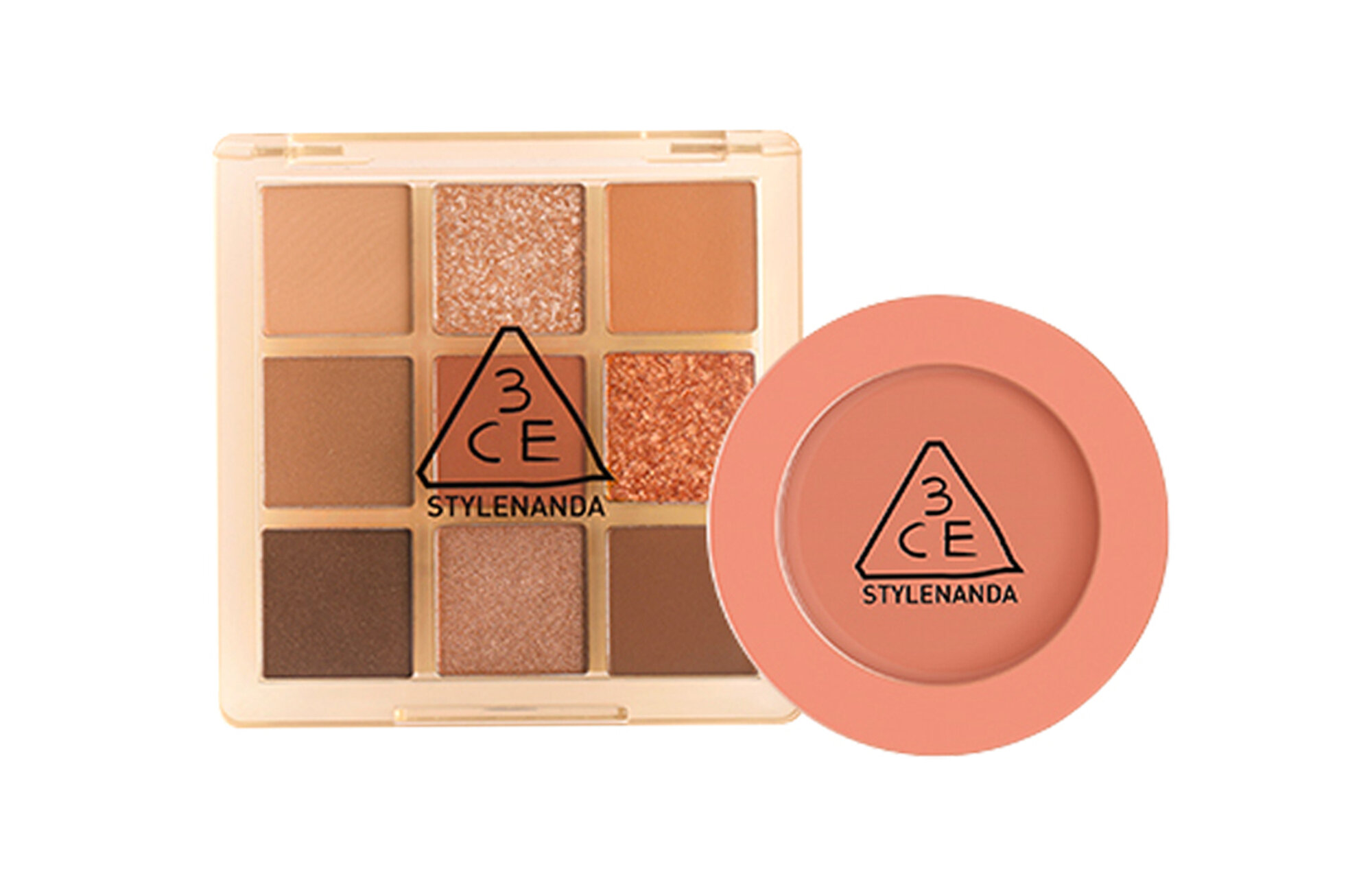 Набор теней и румян женский 3CE Velvet Clear для сияния тона кожи