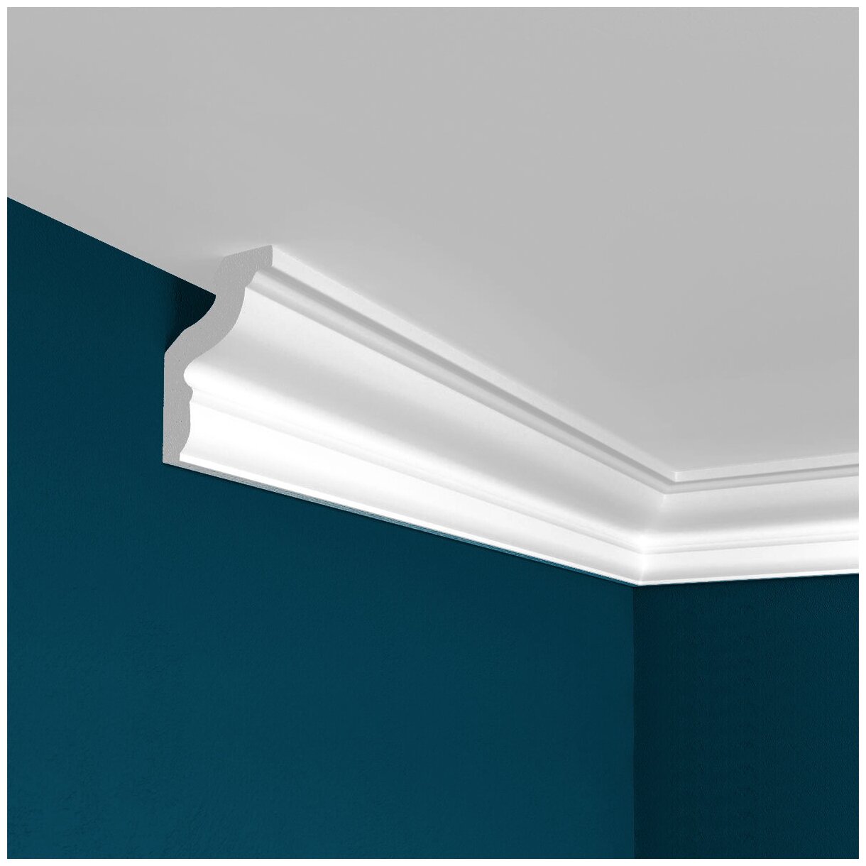 Плинтус потолочный 29х42 мм для натяжного потолка дюрополимер Perfect Plus p22-2 метра