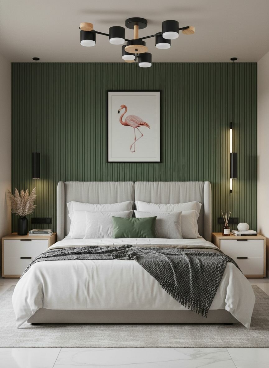 Люстра потолочная на 6 лампочек GX53, черная с деревом PP-74792/6 BK