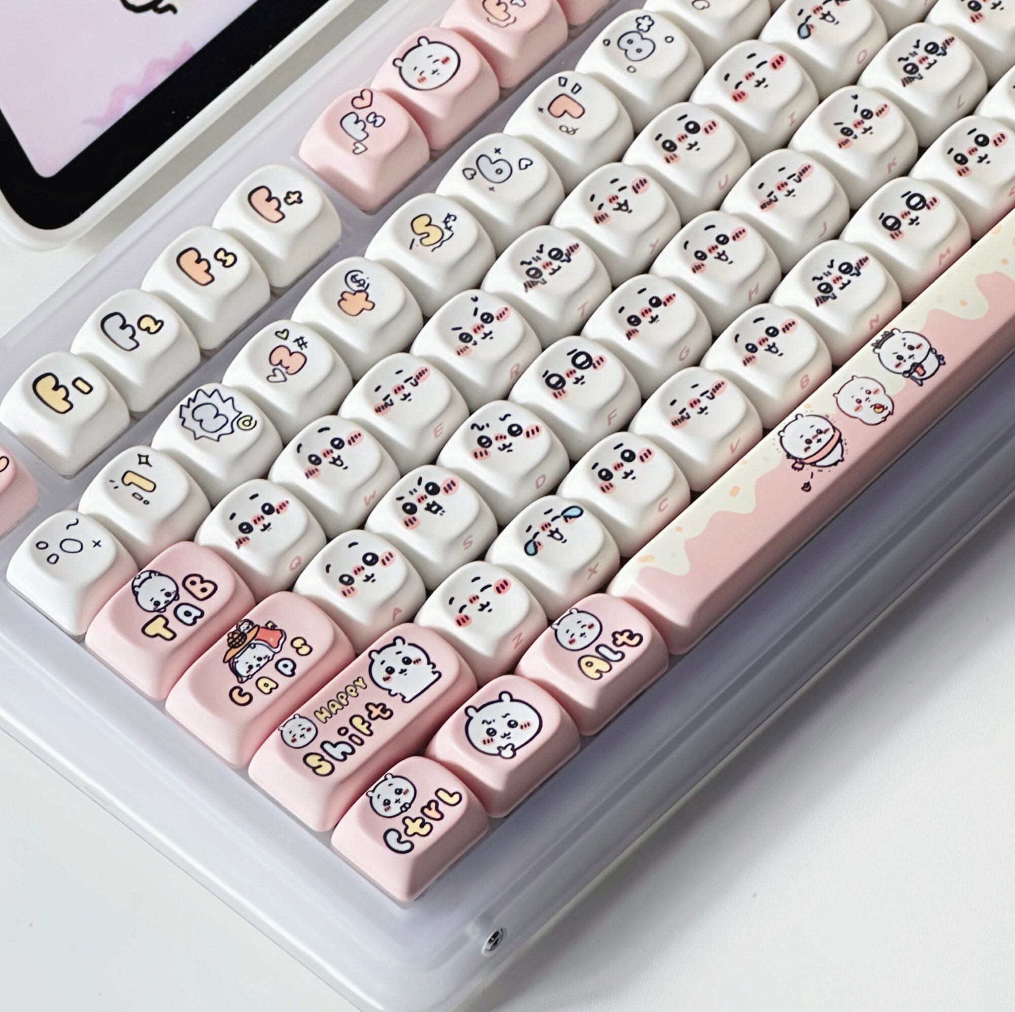 Кейкапы Chiikawa, кастомные кейкапы для клавиатуры, кейкапы для механической клавиатуры, беспроводная