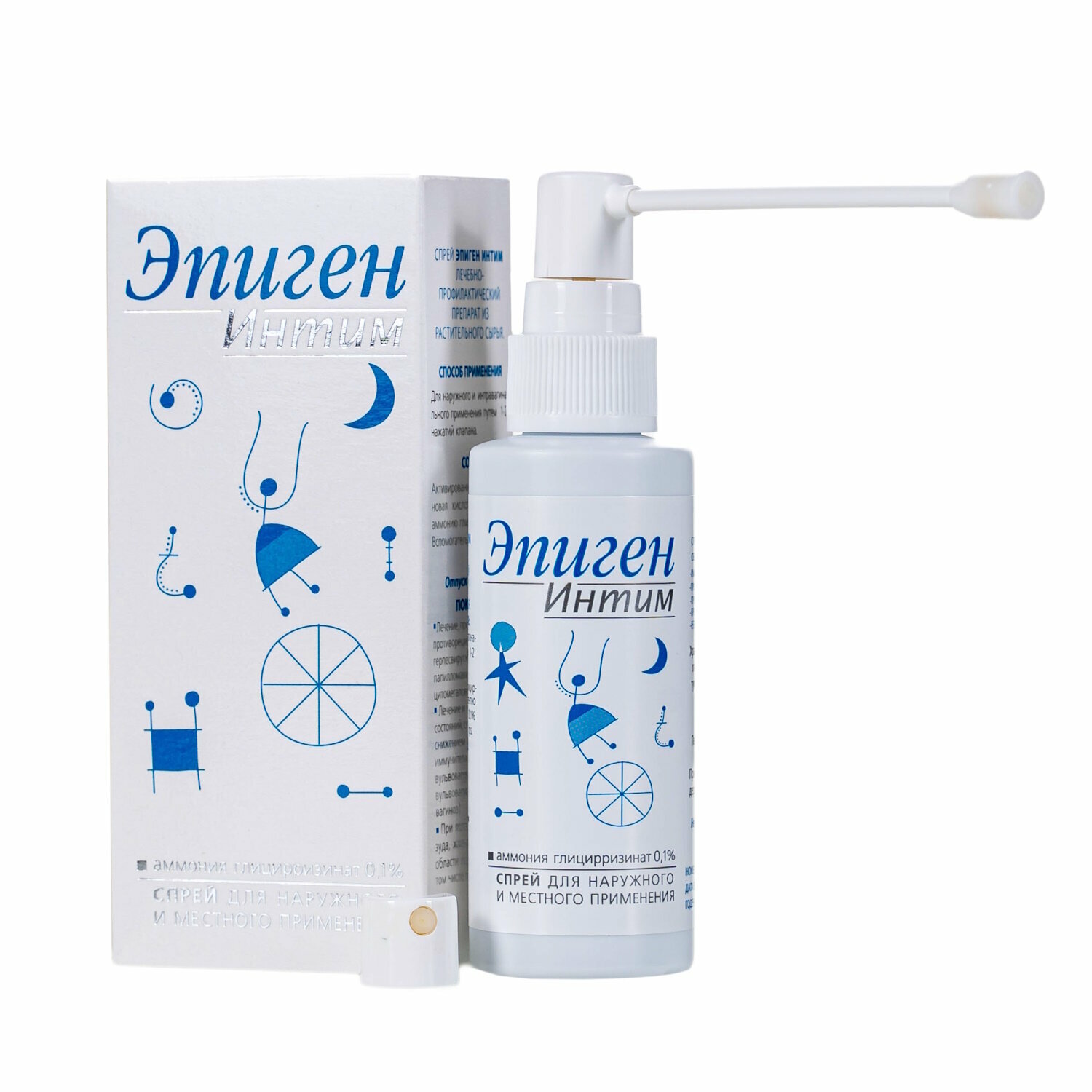Эпиген Интим спрей 0.1% 60 мл противовирусный, противовоспалительный, регенерирующий, противозудный, иммуностимулирующий