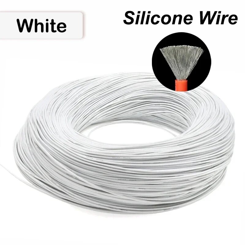 Супермягкий силиконовый резиновый медный провод 30/28/26/24/22/20AWG Высокотемпературный гибкий электрический кабель питания DIY светодиодные провода