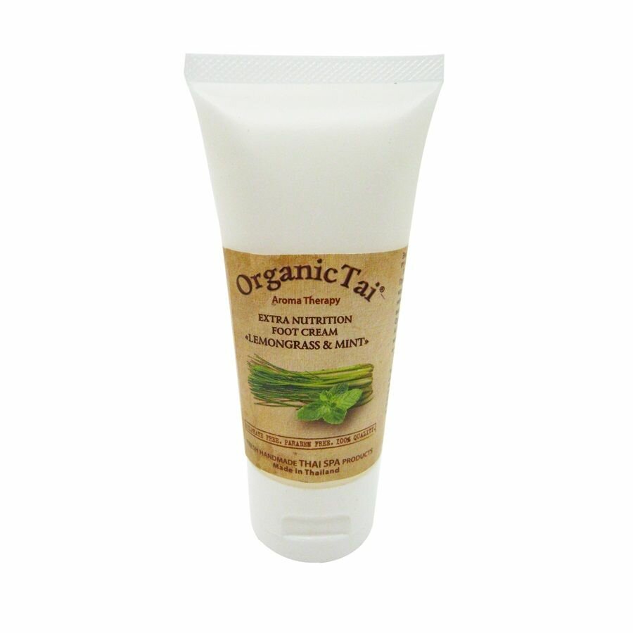 ORGANIC TAI Foot cream Lemongrass and Mint Экстраувлажняющий крем для ног Лемонграсс и Мята 60мл