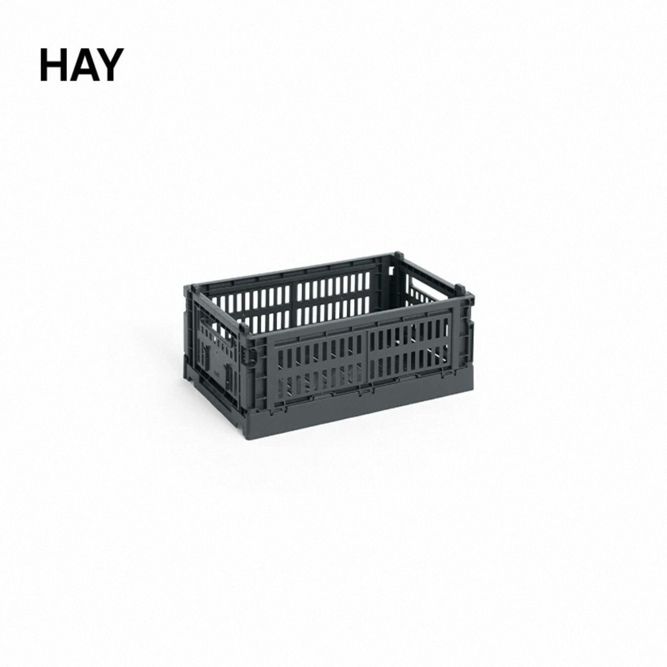 Складной ящик HAY New Colour Crate, универсальный пластиковый контейнер для хранения, настольный органайзер
