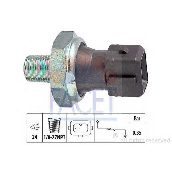 FACET 7.0091 (37240P5TG00 / GPS135 / NUC10003) датчик давления масла honda: Accord (Аккорд) mk vi (ce, cf) 2.0 tdi (cf1) 96-98,