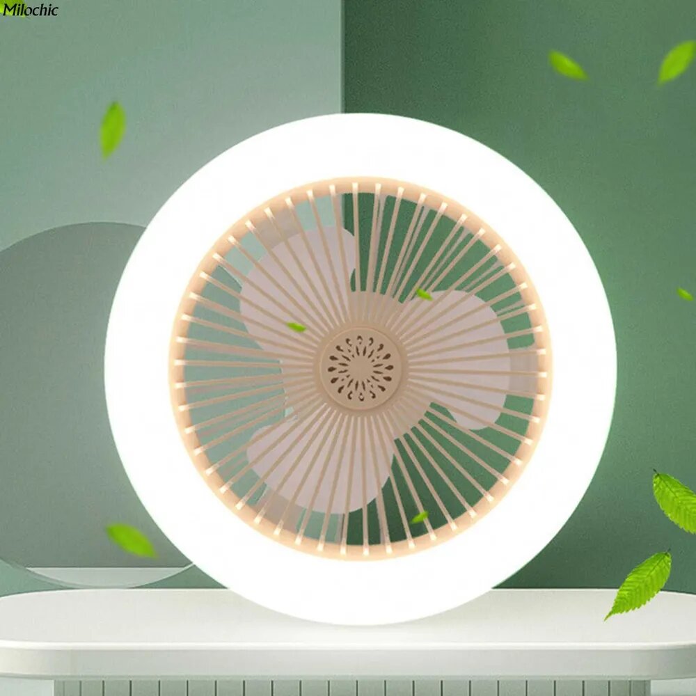 Потолочный вентилятор потолочный светильник с вентилятором, белый, оранжевый