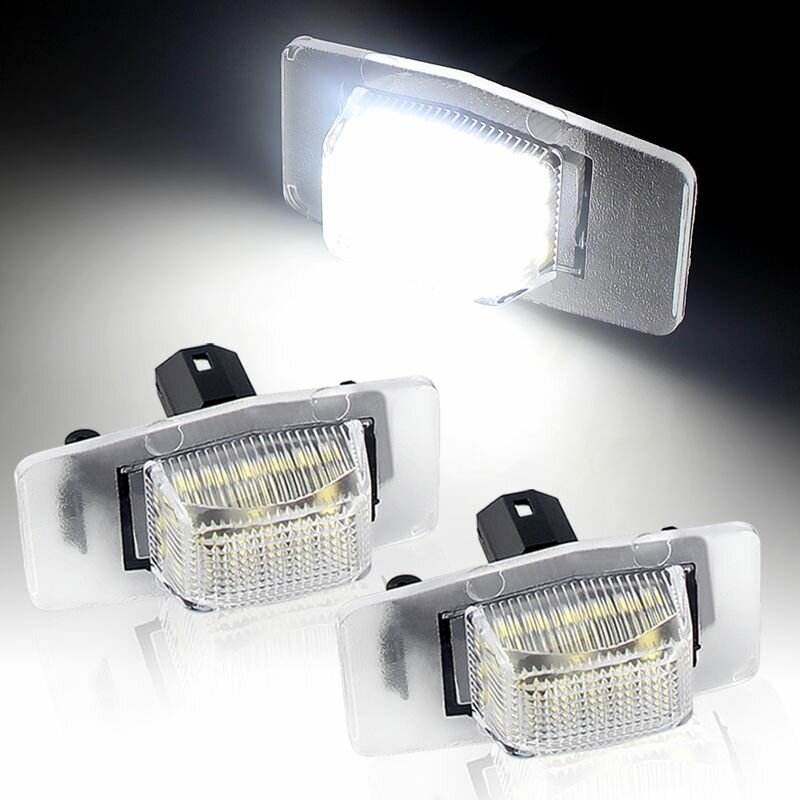 Светодиодные лампы подсветки номерного знака 2 шт, 15 SMD 6500K, без ошибок — для Mazda и Ford (Protege, MPV, MX-5, Escape)