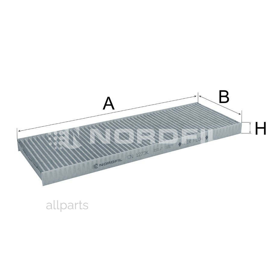 NORDFIL CN1273K Фильтр салона угольный OPEL Vectra B