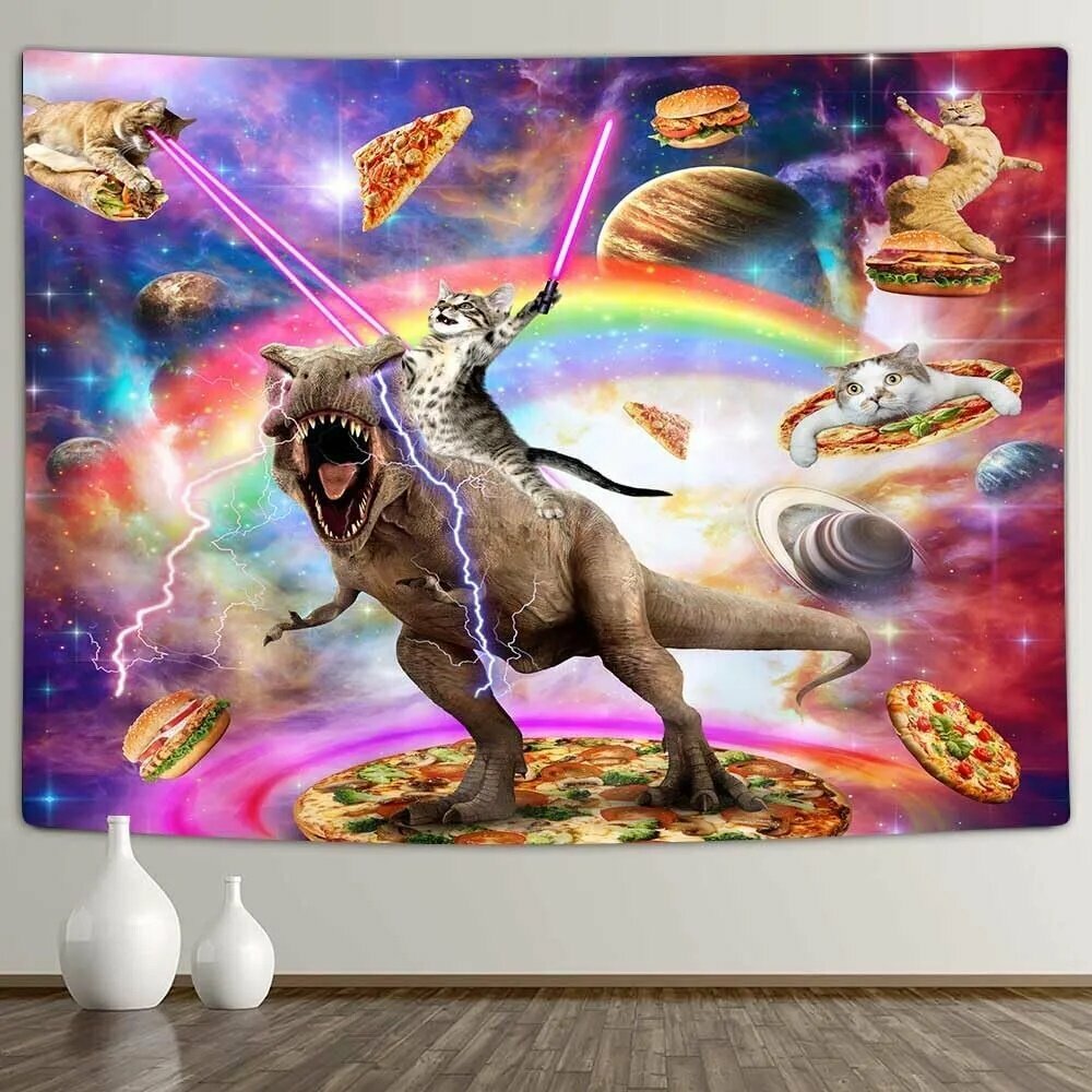 BeLOC Гобелен "xguatan смешной кот круто ездит", 75х100 см, 11x11