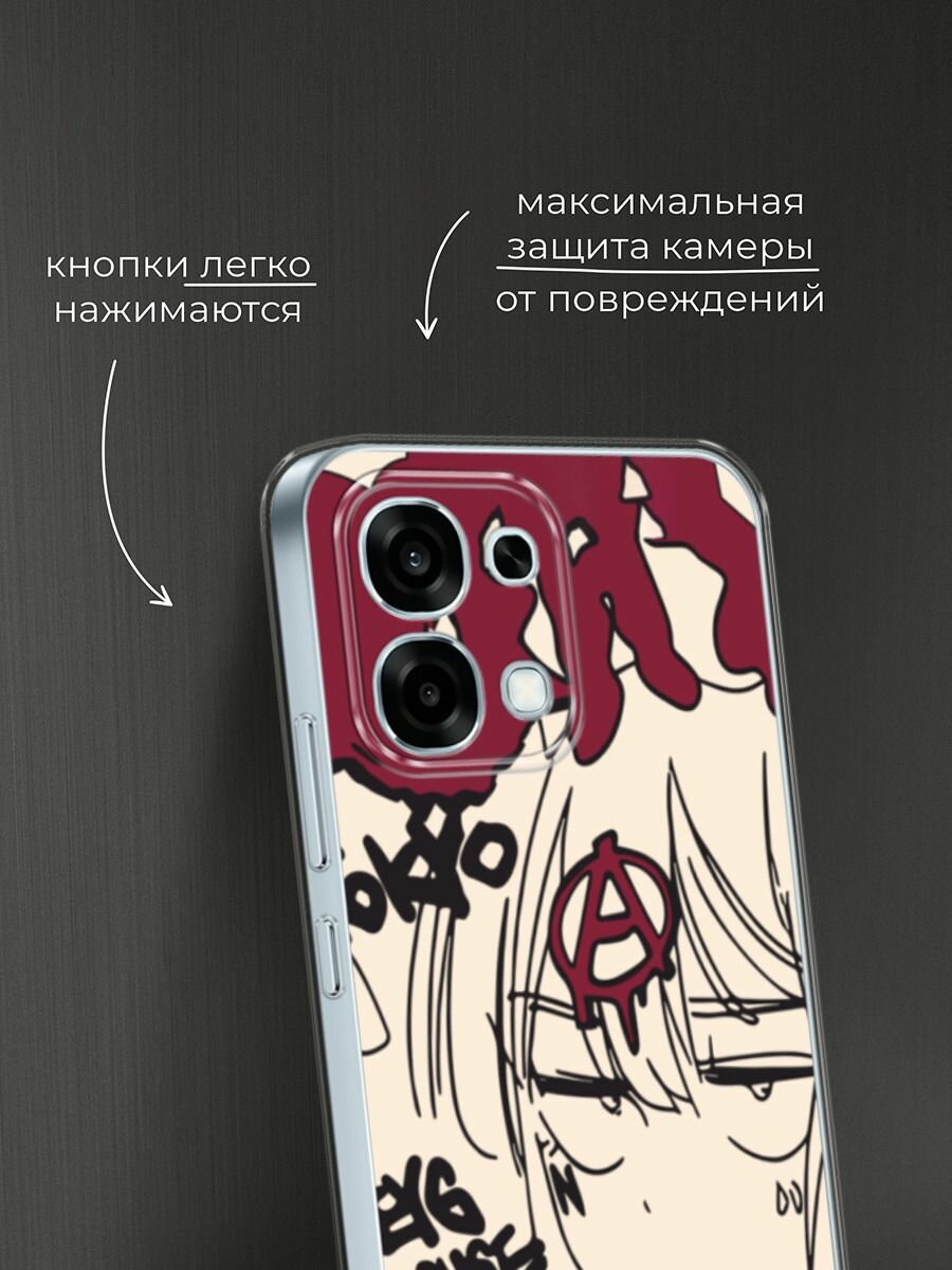 Силиконовый чехол на Oppo A6 Pro / Оппо A6 Про с принтом Anime doodle — фото 1
