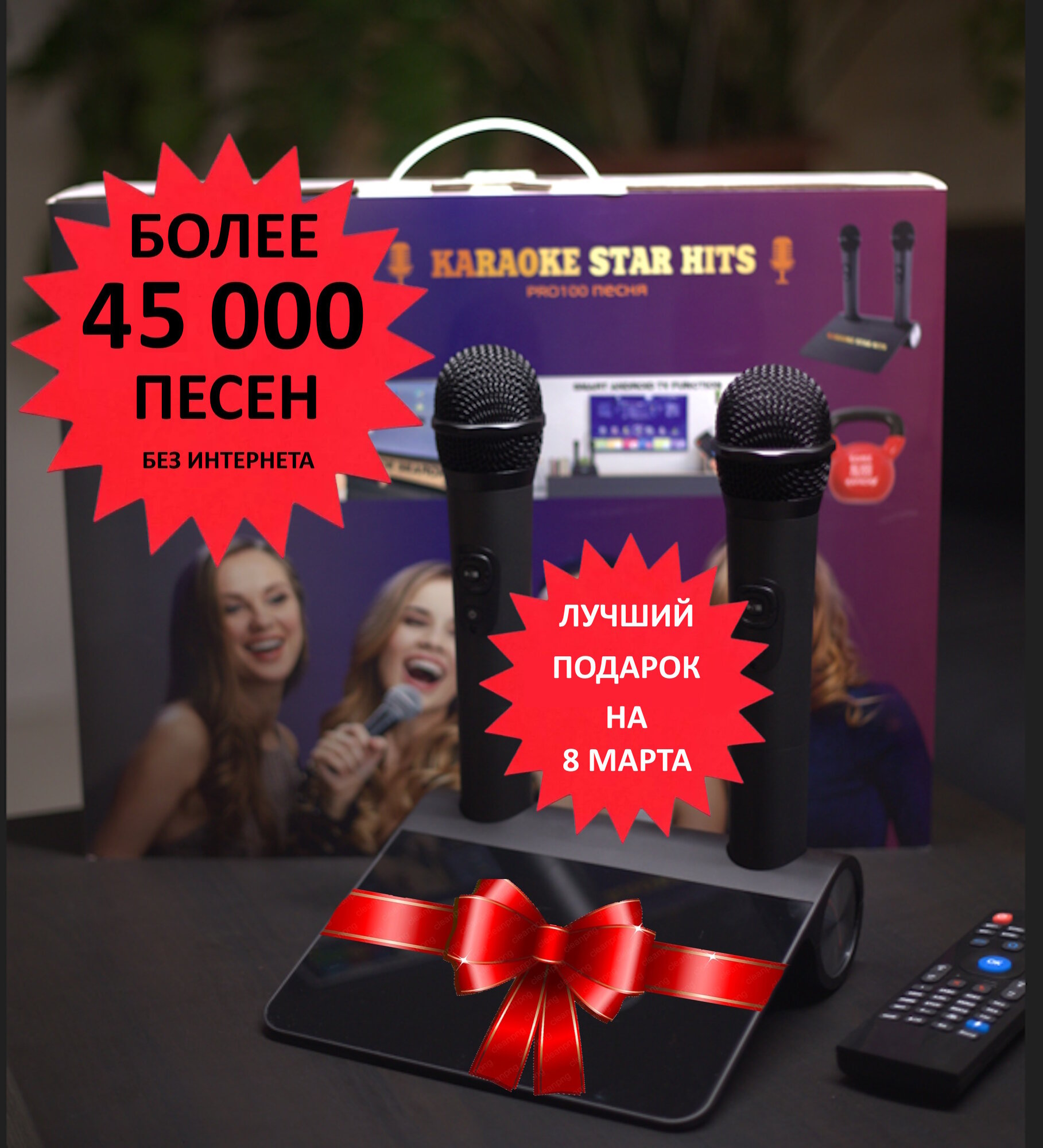Караоке система с двумя микрофонами