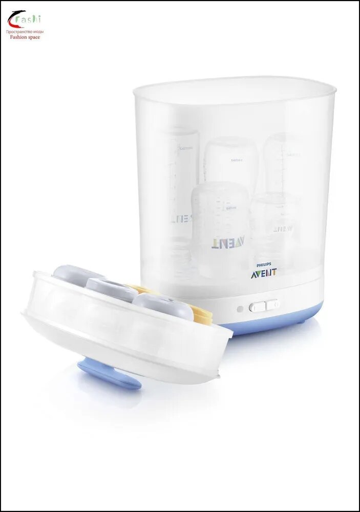 Philips Avent Стерилизатор премиум для бутылочек, электрический паровой, синий, до 6 бутылочек, автоматическое отключение, с таймером